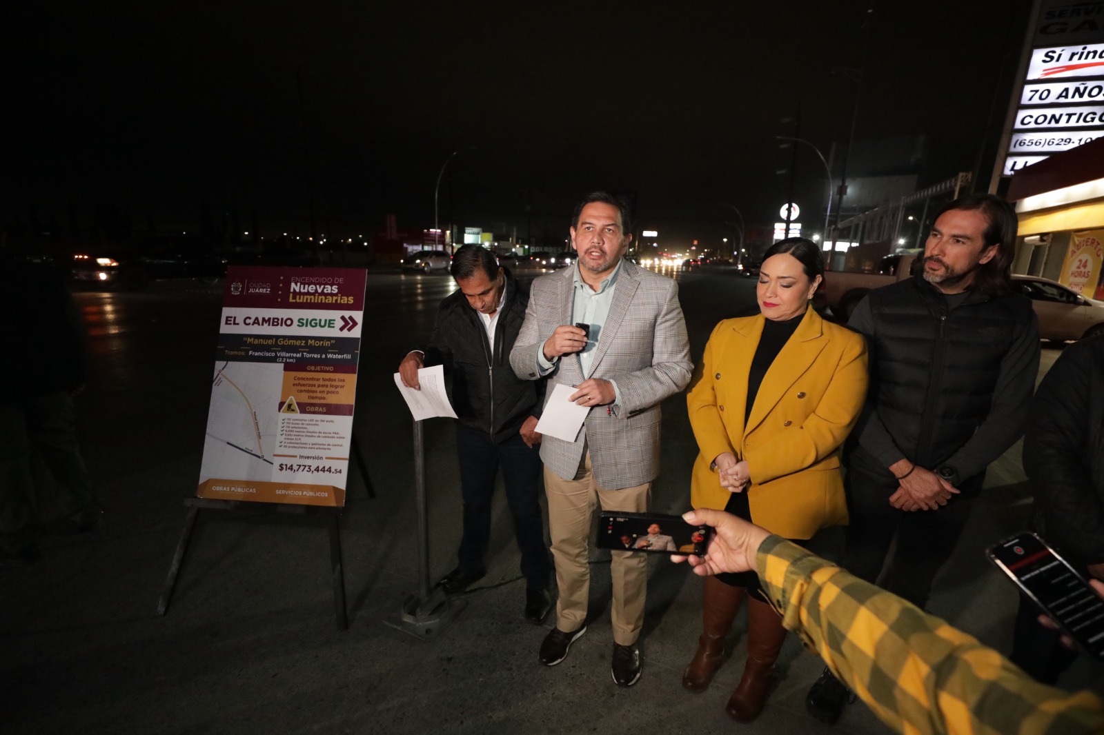 Entrega alcalde proyecto completo de iluminación de bulevar Gómez Morín ...