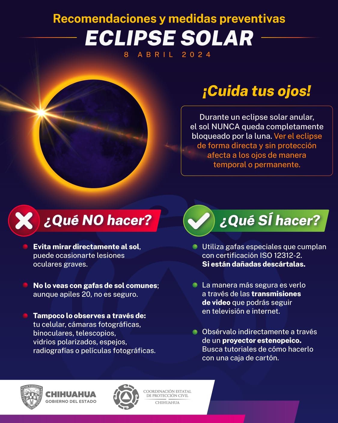 Advierte Salud sobre riesgos de observar de forma directa el eclipse solar. – Al Contacto