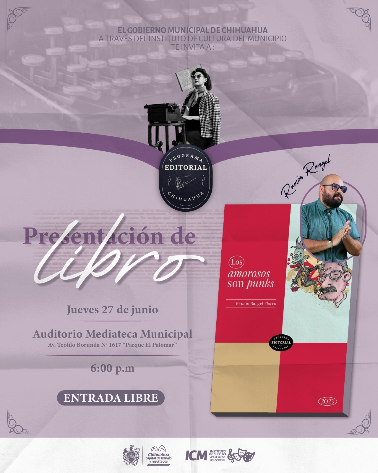 Invitan a presentación del libro “Los amorosos son punks” de Ramón ...