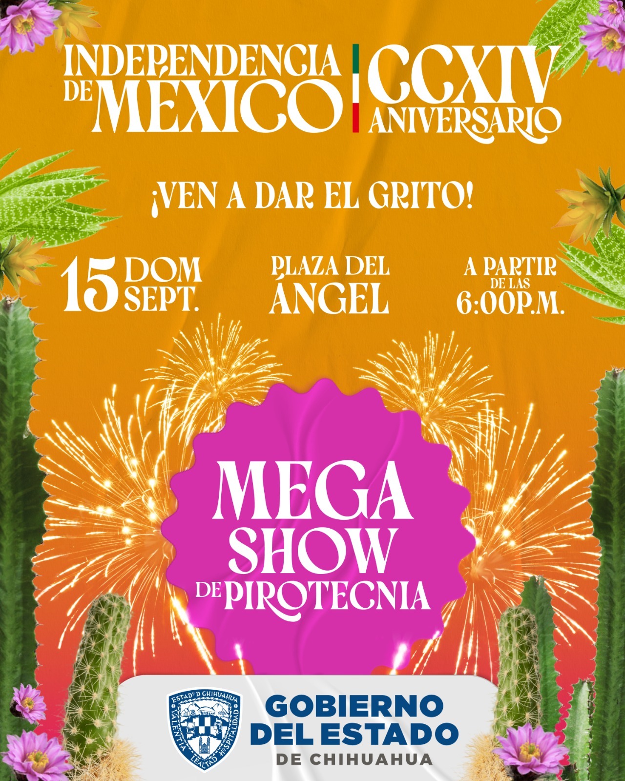 Invita Gobierno del Estado a celebrar la gran fiesta del CCXlV Grito de ...
