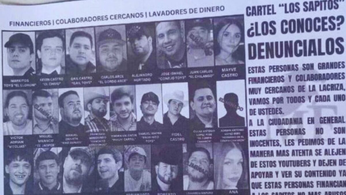 Lanzan volantes en Sinaloa; vinculan a youtubers con “Los Chapitos ...
