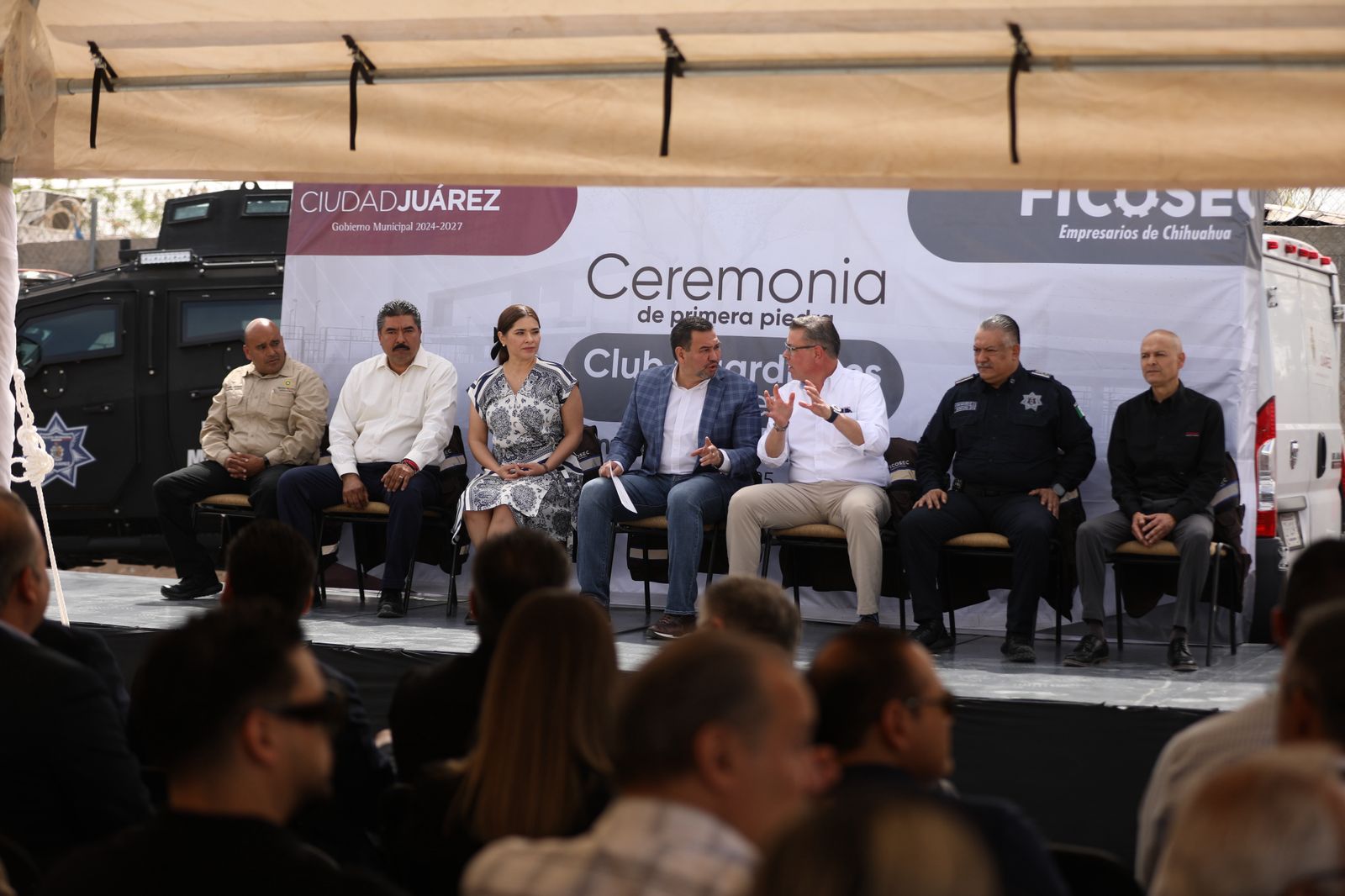 Colocan la primera piedra del Parque de Policías Club Guardianes Juárez ...